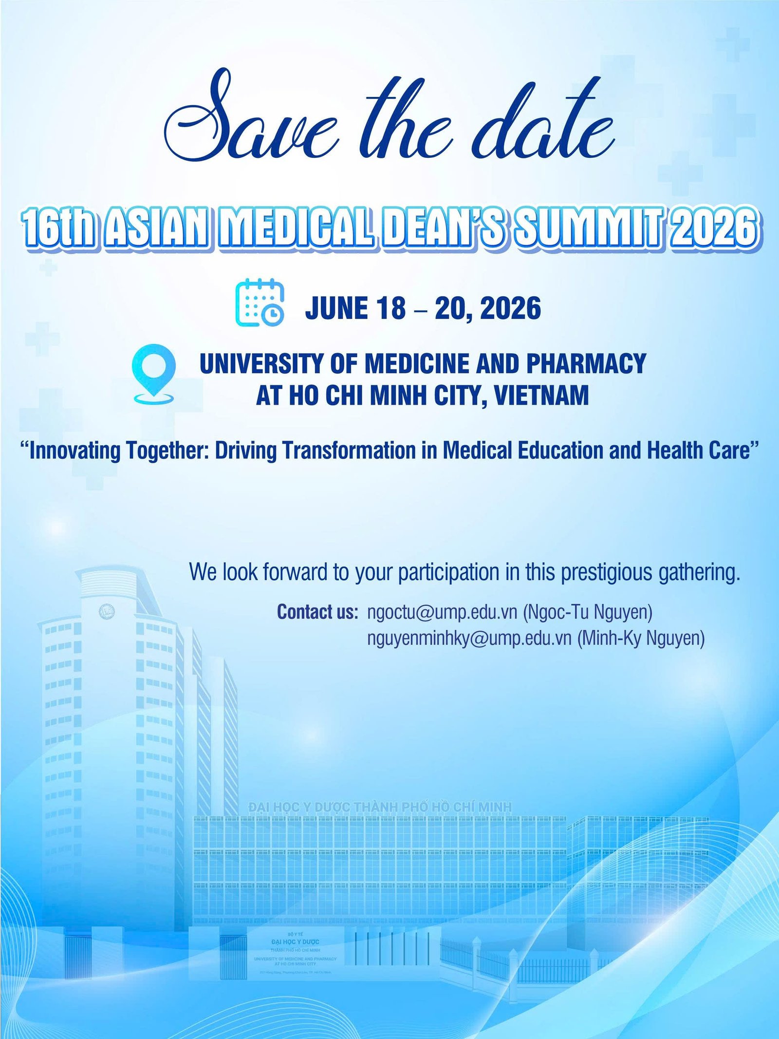 Save the Date: 16th Asian Medical Deans’ Summit 2026 - ASEAN MEDICAL ...
